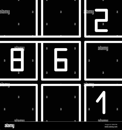 Sudoku Puzzle Glyph Icon Number Placement Game Mental Exercise Ingenuity Intelligence Test