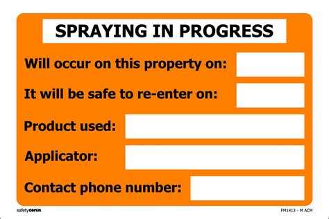 Spraying In Progress Sign Laminated Safety Genius