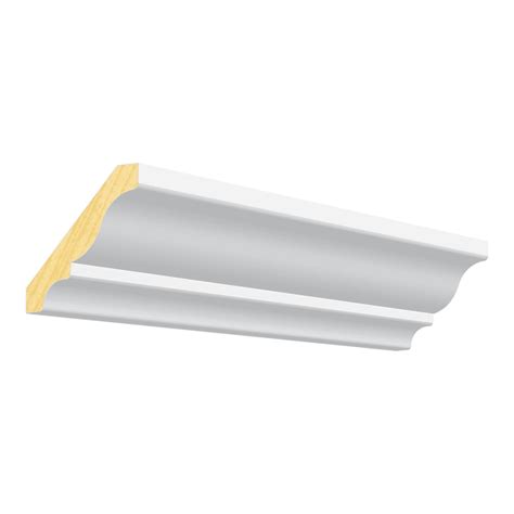 Lowes Pine Primed Crown Moulding In White 8 Ct Delivery Or Pickup