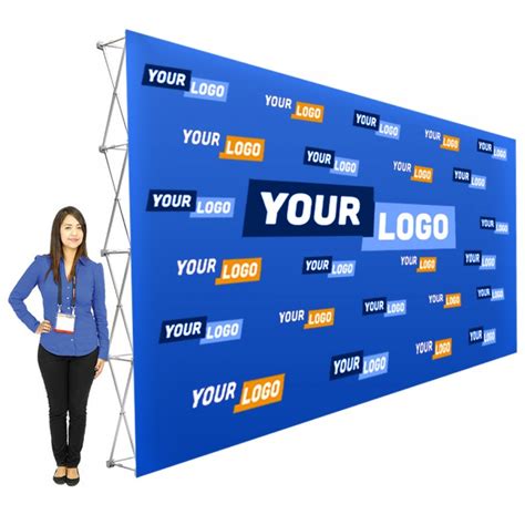 20 Ft Straight Fabric Pop Up Step And Repeat Backdrop Straight Graphic Package