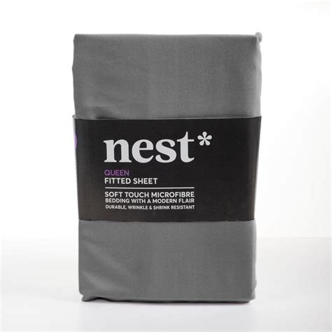 Nest Soft Touch Essentials Fitted Sheet Grey