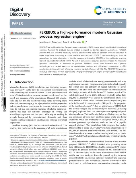 Pdf Ferebus A High Performance Modern Gaussian Process Regression Engine