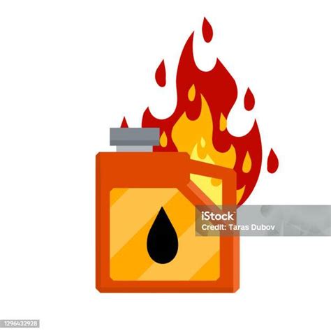 연료가 있는 캐니스터 붉은 가스 탱크 인화성 물체 위험과 화재 가솔린에 대한 스톡 벡터 아트 및 기타 이미지 가솔린 가스 캔 가연성 Istock