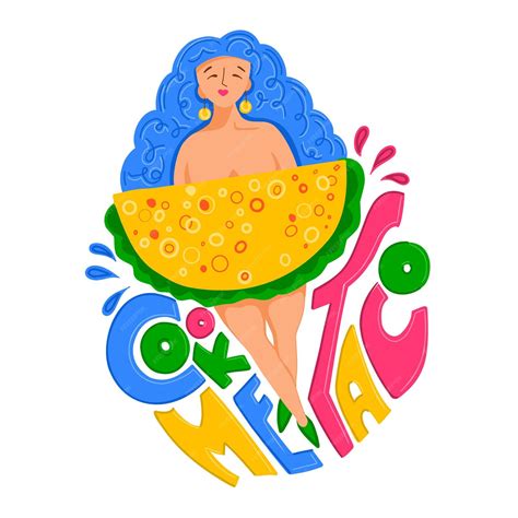 Premium Vector Taco Mexican Cuisine Illustration Of A Girl And A Taco