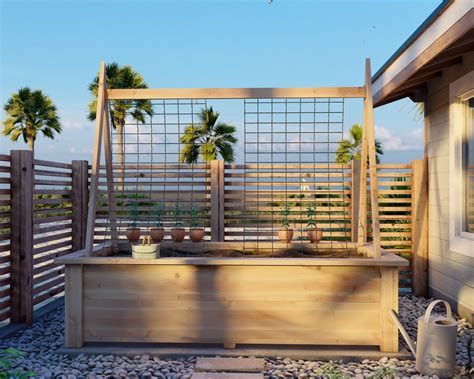 8 Ft X 4 Ft Diy Planter Box With Trellis Diy Projects Plans