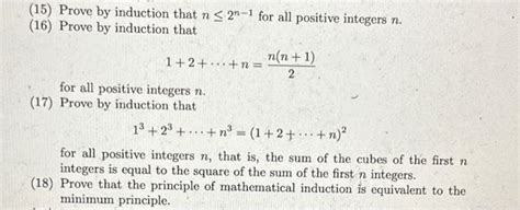 Solved 15 Prove By Induction That N2n1 For All Positive Chegg Com