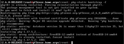unable to check for updates pkg static wrong architecture netgate forum