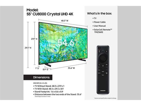 55 Class Crystal Uhd Cu8000 Samsung Us
