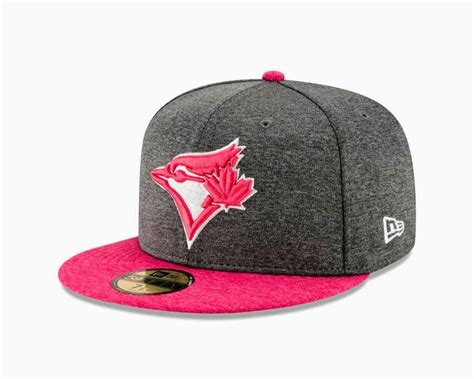 Toronto Blue Jays New Era 59fifty Fitted Hat In Grey And Pink