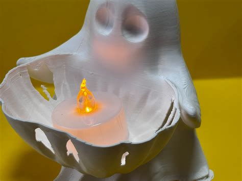 Halloween Ghost Led Tealight By Marlborke Makerworld Download Free 3d