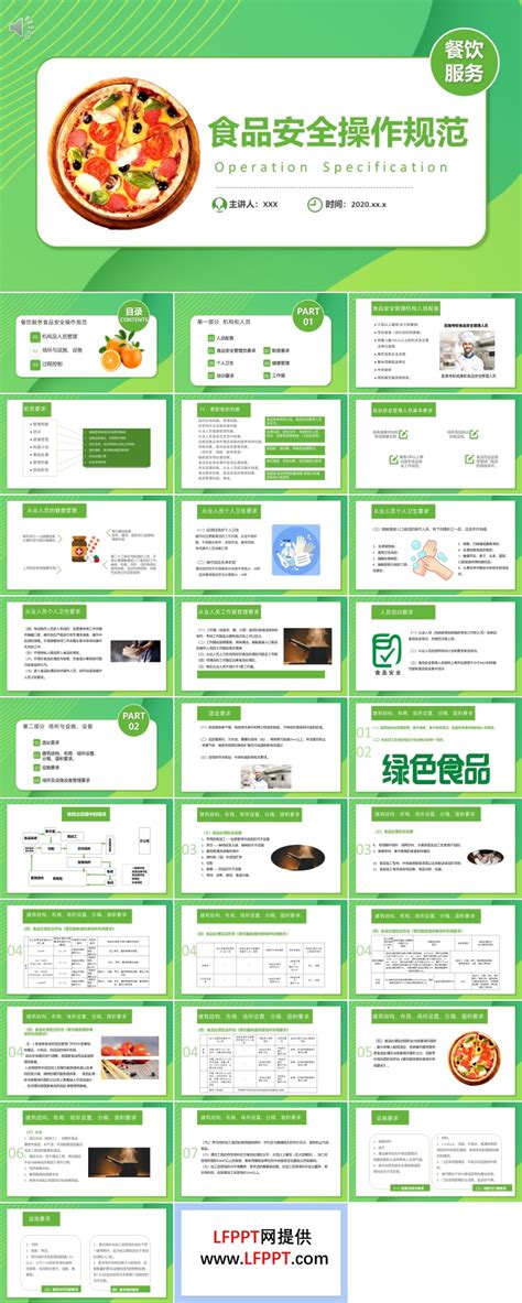 餐饮服务食品安全操作规范培训课件ppt模板下载 Lfppt
