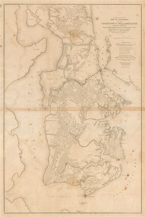 Campaign Maps Army Of The Potomac Map No York Town To Williamsburg