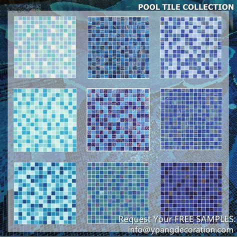 Blue And White Pool Tile Collection 1x1 Pool Tile Patterns Mosaic