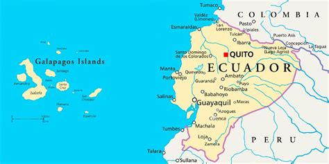Map Of Galapagos Islands Color 2018