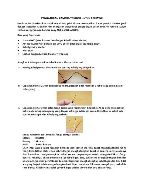 Materi Mapping Pengaturan Camera Trigger Untuk Pixhawk Pdf