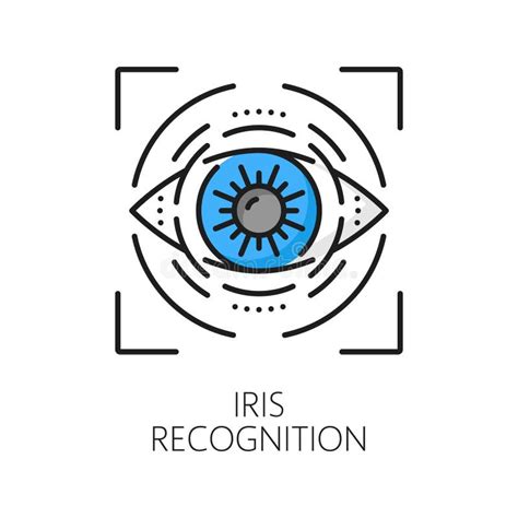Biometric Identification Iris Recognition Icon Stock Vector Illustration Of Card Passport