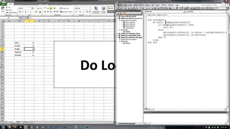 Excel Vba Do Loops Youtube
