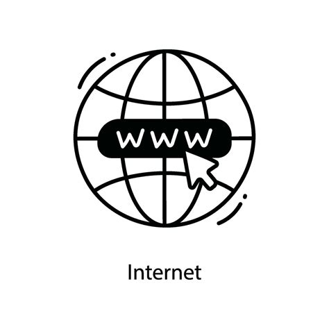 Internet Doodle Icon Design Illustration Networking Symbol On White Background Eps 10 File