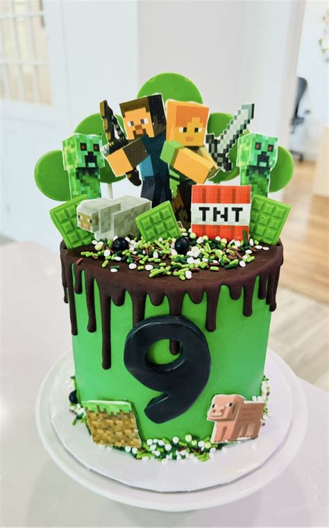 Minecraft Cake Sweetened Memories Bakery