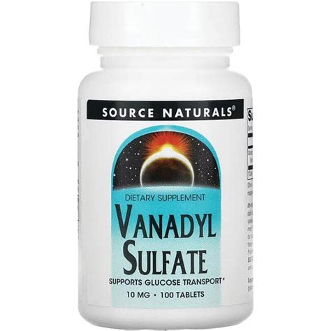 Source Naturals Vanadyl Sulfate 10 Mg 100 Tabs