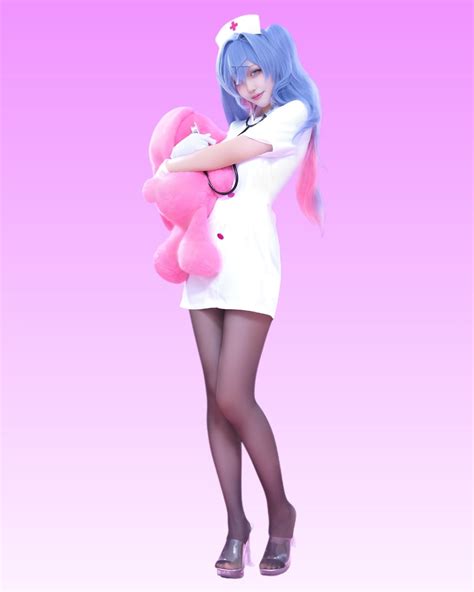 Hatsune Miku Rabbit Hole White Nurse Cosplay Dress Uniform Set