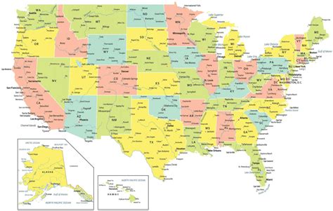 Usa Map With States And Cities Gis Geography Map Of Usa With Cities