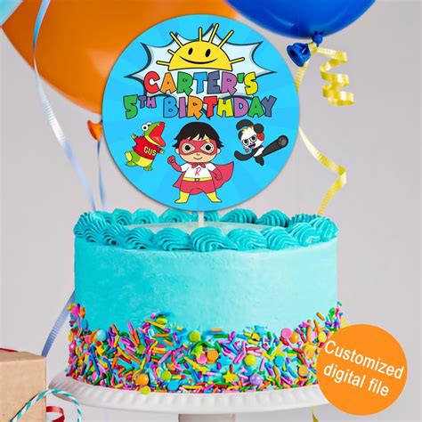 Ryans World Cake Ryans World Birthday Ryans World Cake Topper