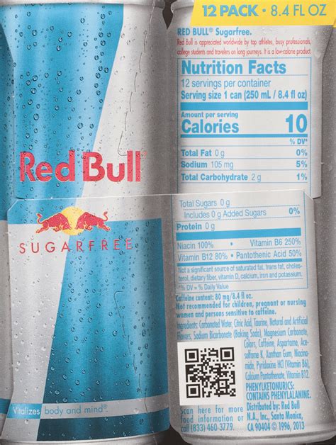 Red Bull Energy Drink Nutrition Facts