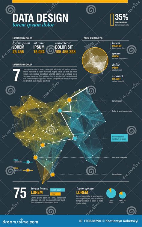 Futuristic Infographic Information Aesthetic Design Complex Data Threads Graphic Visualization