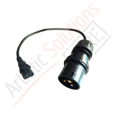 16a 230v Plug To 3 Pin Iec Artistic Solutions