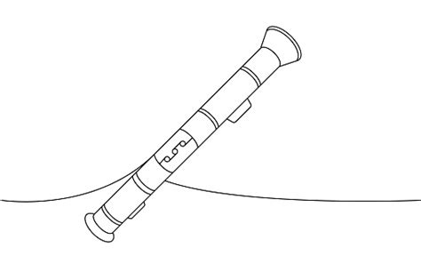 대전차 유탄 발사기 한 줄 연속 그림 다양한 현대 무기 연속 한 줄 그림 벡터 선형 그림 경찰관에 대한 스톡 벡터 아트 및 기타 이미지 Istock