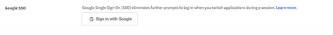 Using Google Single Sign On SSO Documentation
