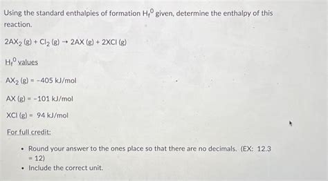 Solved Using The Standard Enthalpies Of Formation Hf0 Given