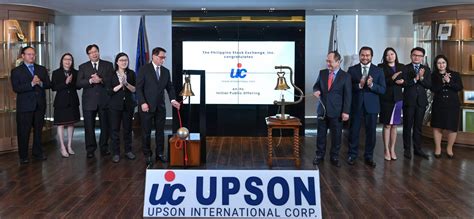 Upson Shares Debut On The Pse Upson International Corp