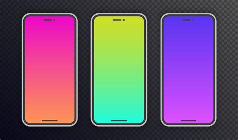 Vector Realistic Smartphone Mockup Set 7655670 Vector Art At Vecteezy