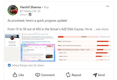 Harshil Sharma On Linkedin Dsa Datastructures Algorithms Striver