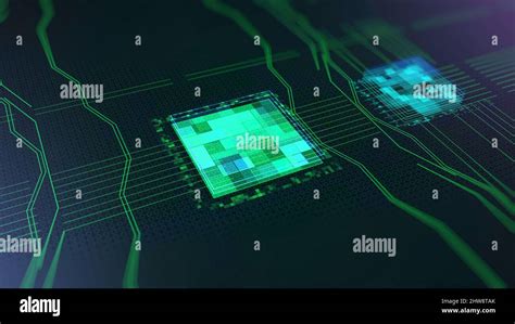 Processors Cpu Concept Motherboard Digital Chip Abstract Animation Of Computer Central