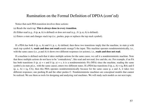 ppt rumination on the formal definition of dpda powerpoint