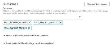 Filter Gitlab Webhook Events Console Aws Codebuild