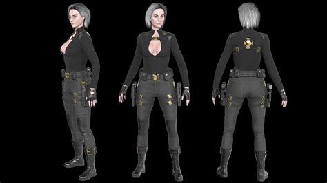 Spy Girl Game Ready 3d Model By Alexn