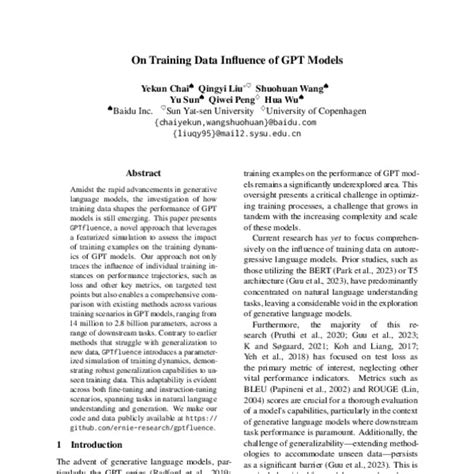 On Training Data Influence Of Gpt Models Acl Anthology