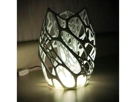 Cellular Lamp With Cone Diffuser And Led Compartment For Home Decor