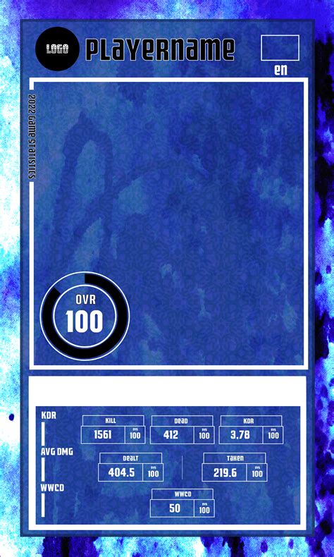 Player Statistics Card Behance