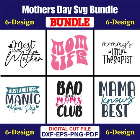 Mothers Day Svg Bundle Mom Life Svg Mama Svg Funny Mom Svg Blessed