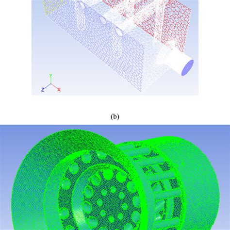 Polyhedral Mesh Applied For The Entire Domain A A Detailed View Of