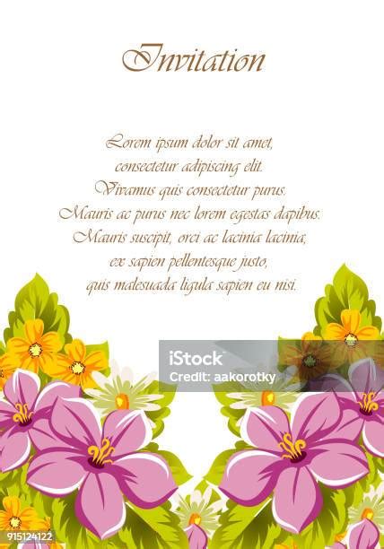 아름 다운 꽃에서 텍스트 프레임입니다 디자인 엽서 인사말 초대장 생일 결혼 발렌타인 파티 휴일 축 하에 대 한 0명에 대한 스톡 벡터 아트 및 기타 이미지 Istock