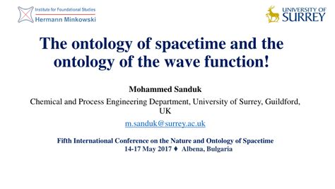 Pdf The Ontology Of Spacetime And The Ontology Of The Wave Function