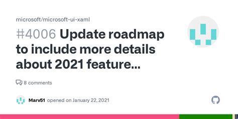 Update Roadmap To Include More Details About 2021 Feature Status