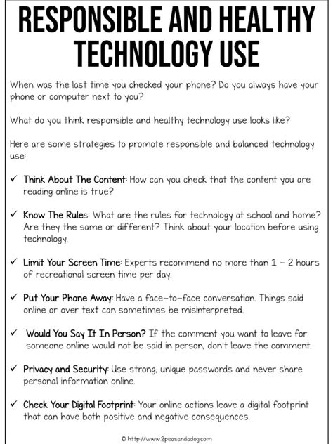 Responsible Use Of Technology Article Pdf