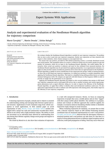 Pdf Analysis And Experimental Evaluation Of The Needleman Wunsch